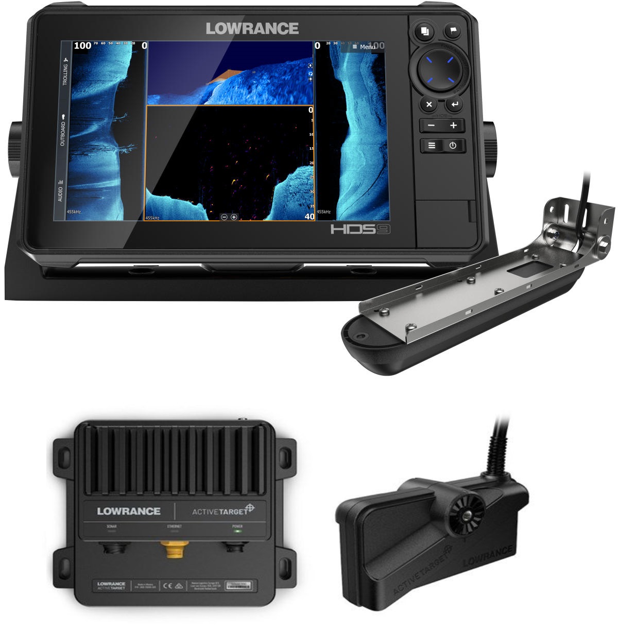 Lowrance HDS Live 9" 3in1-anturilla+Active Target liveluotainpaketti ...